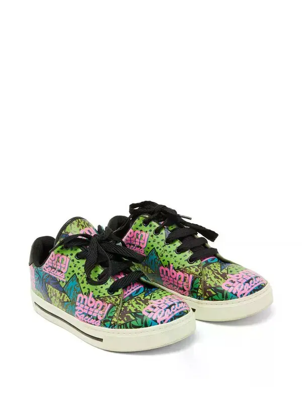 Marc Jacobs Leather Graffiti-print Sneakers