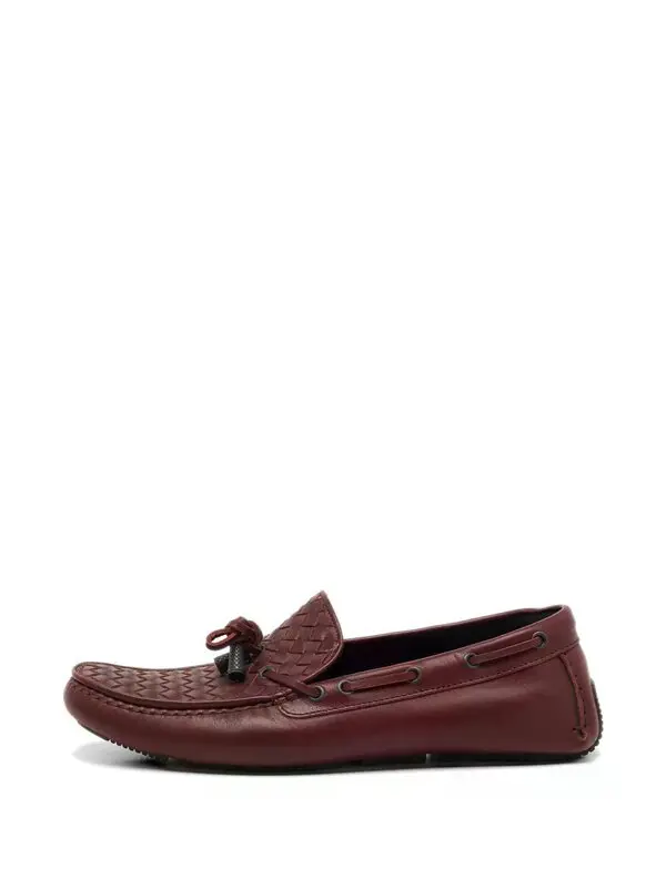 Bottega Veneta Intrecciato Bow Loafers - Red