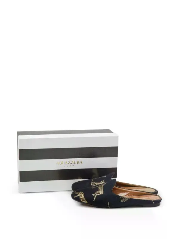 AQUAZZURA Patterned Mules