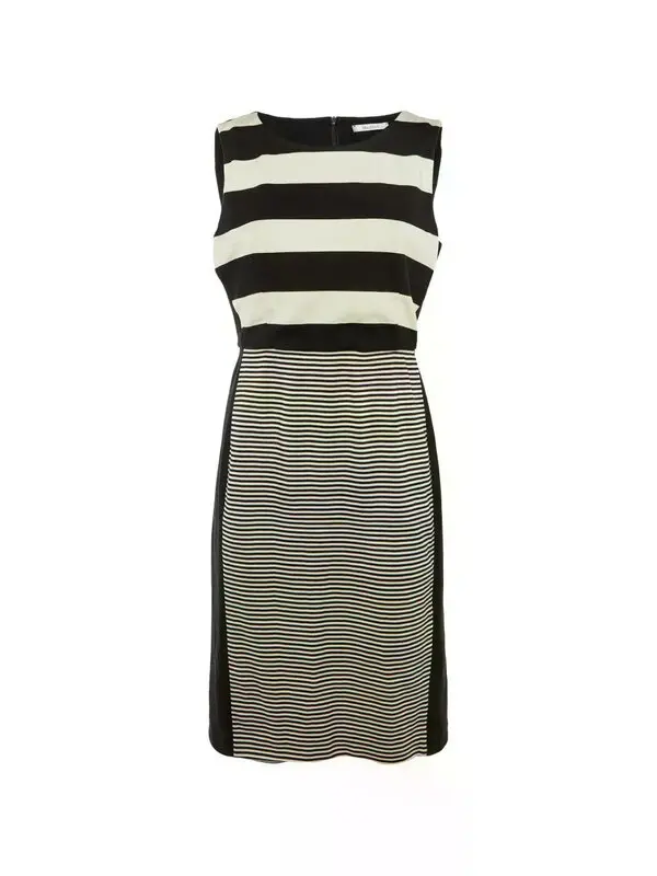 Max Mara Striped Knit Dress - Black