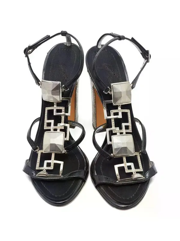 GIUSEPPE ZANOTTI Embellished Block-heel Sandals