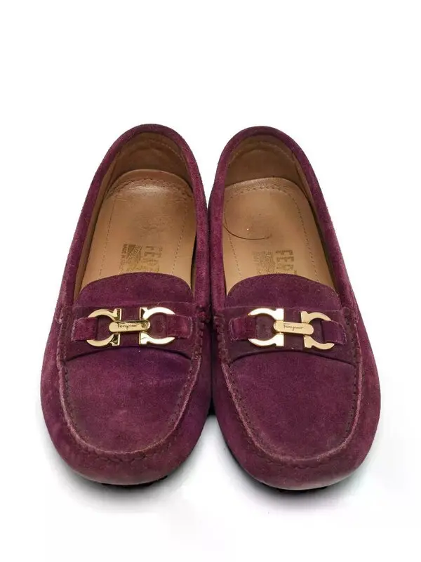 FERRAGAMO Gancini Suede Loafers