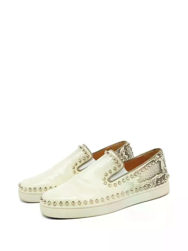 CHRISTIAN LOUBOUTIN Snakeskin-print Leather Sneakers
