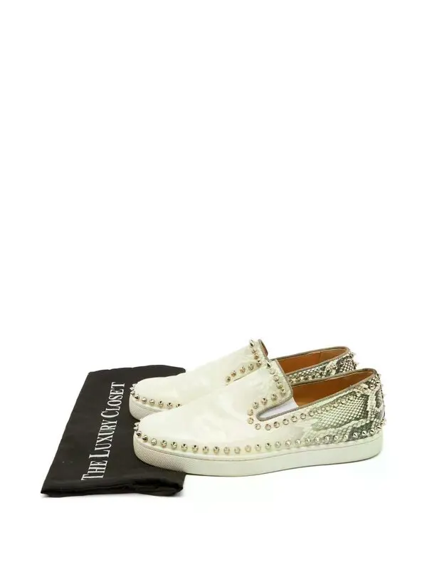 CHRISTIAN LOUBOUTIN Snakeskin-print Leather Sneakers