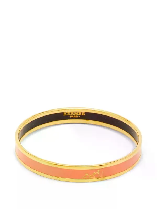 Hermès Caleche Enamel Bangle - Pink