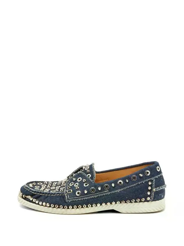 CHRISTIAN LOUBOUTIN Yacht Studded Loafers - Blue