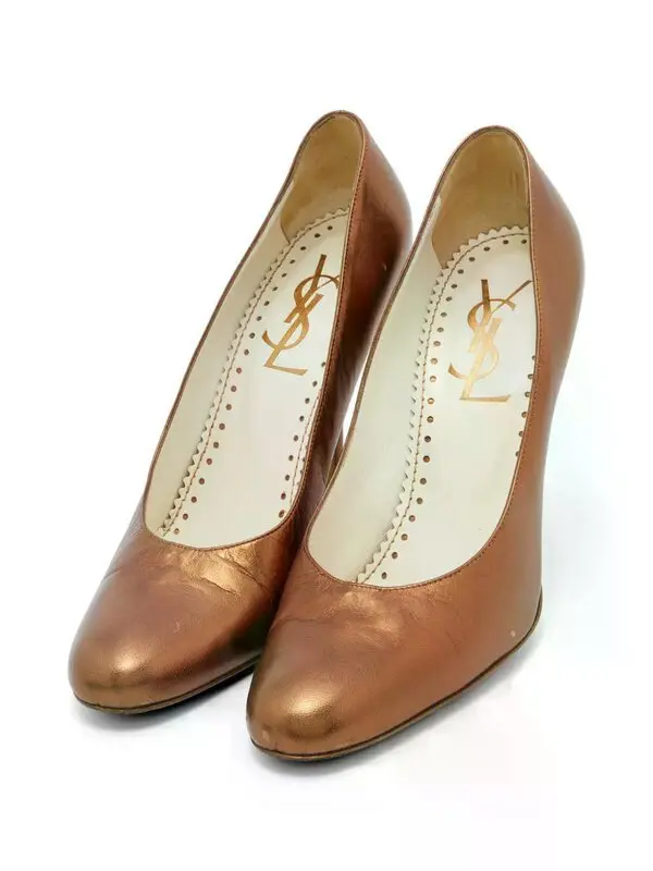 Saint Laurent Metallic Leather Pumps