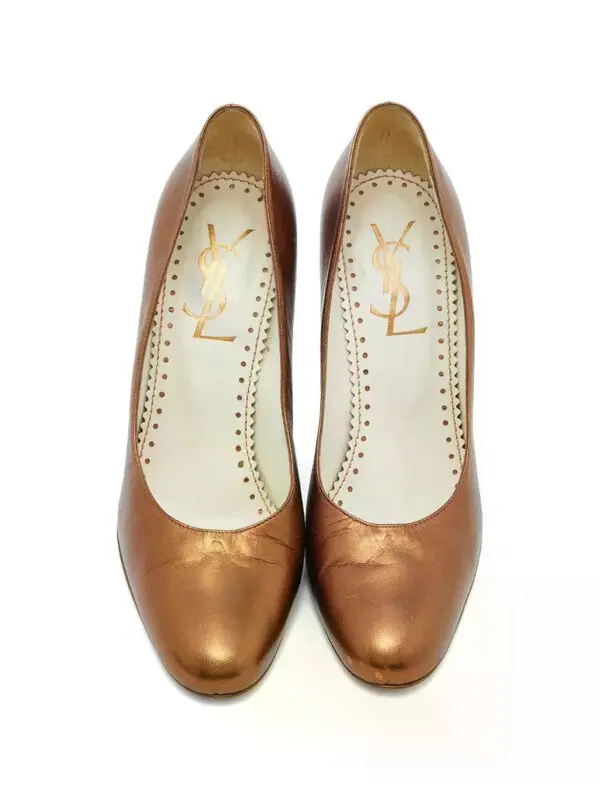 Saint Laurent Metallic Leather Pumps