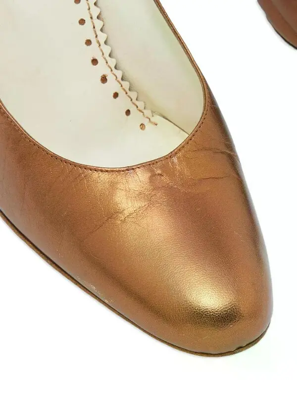 Saint Laurent Metallic Leather Pumps