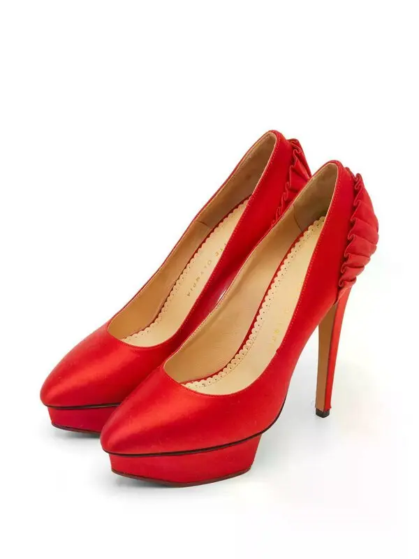 CHARLOTTE OLYMPIA Paloma Fan-pleat Pumps - Red