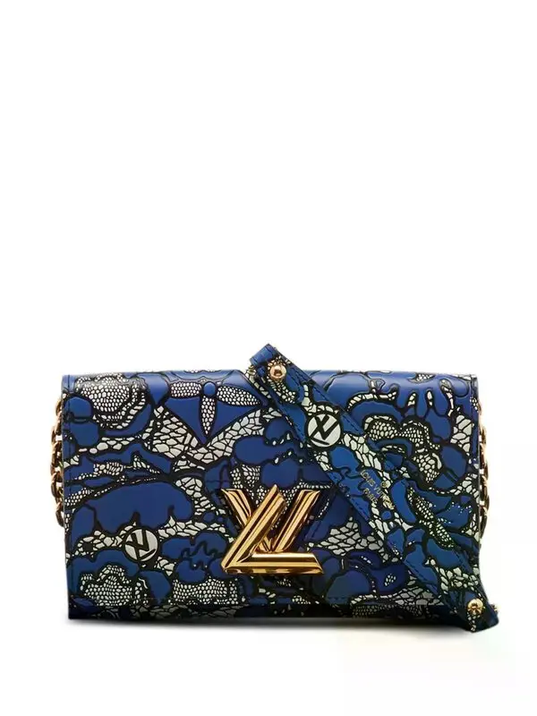 LOUIS VUITTON 2017 Twist Flower Lace Wallet - Blue