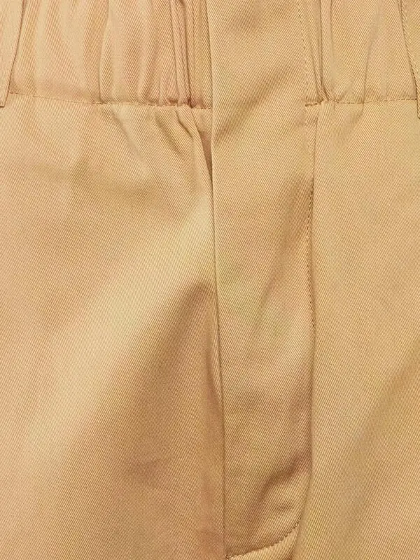Fendi Paperbag Waist Cotton Twill Trousers