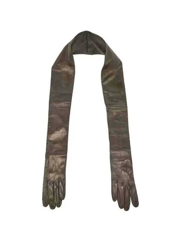Dolce & Gabbana Leather Glove-hem Scarf - Black