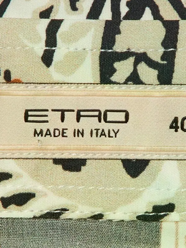 Etro Beige Paisley Print Shirt