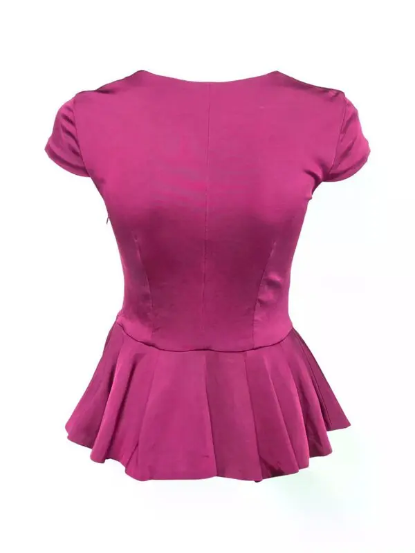 Roberto Cavalli Peplum Hem Top - Pink