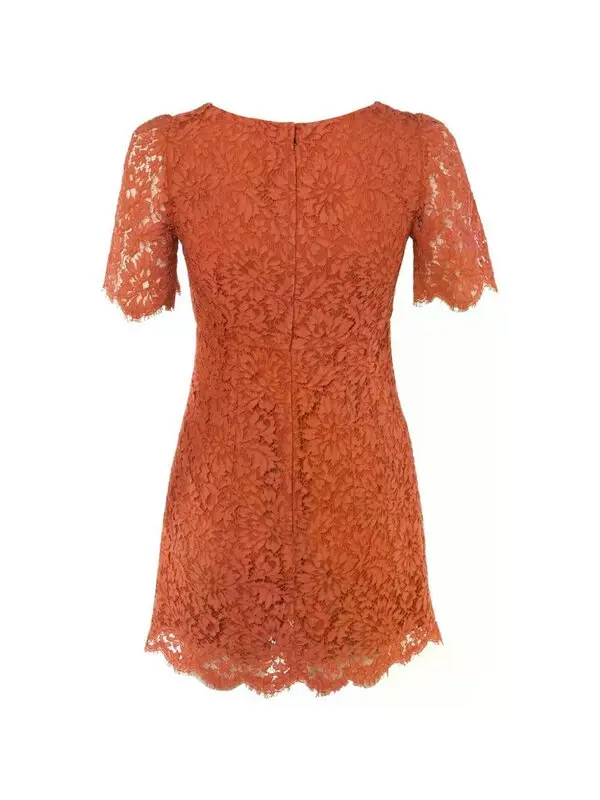 Dolce & Gabbana Lace Mini Dress - Orange