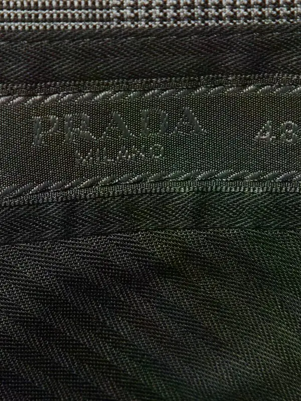 Prada Houndstooth Wool Tailored Shorts
