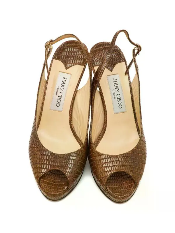 JIMMY CHOO Peep-toe Slingback Sandals