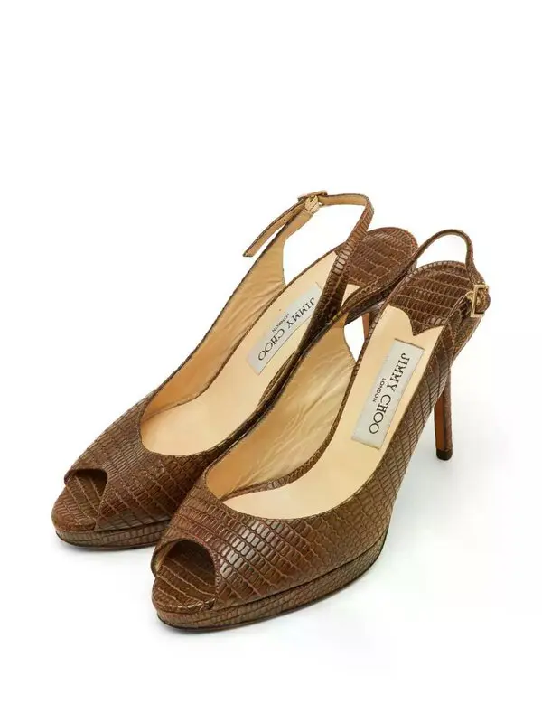 JIMMY CHOO Peep-toe Slingback Sandals