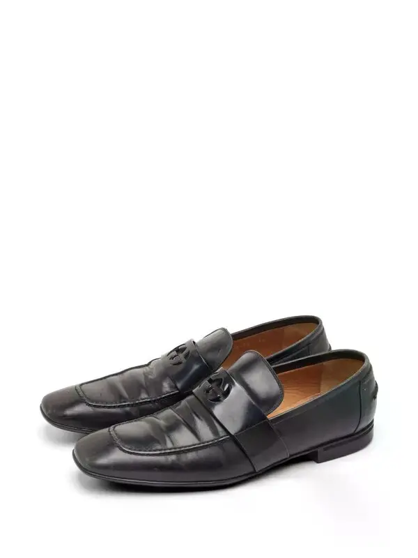 Gucci Interlocking Gg Leather Loafers
