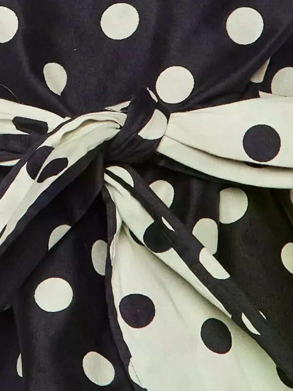 Carolina Herrera Polka Dot Peplum Jumpsuit