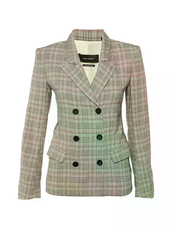 ISABEL MARANT VINTAGE Double-breasted Checked Blazer