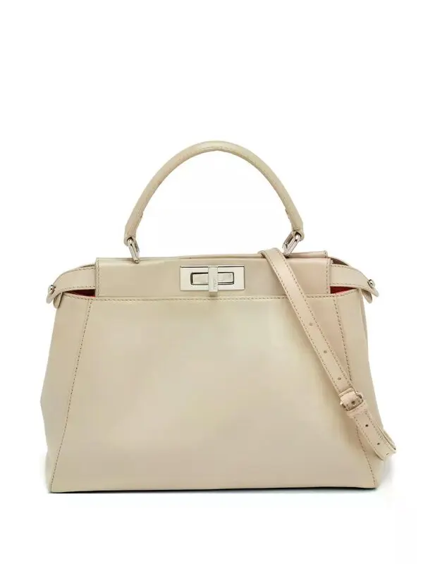 Fendi Peekaboo Turn-lock Handbag - Neutrals