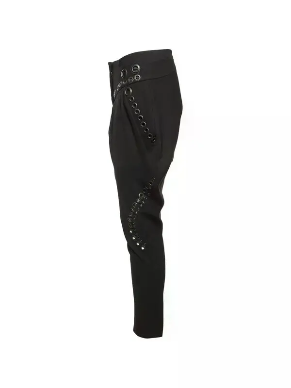 Givenchy Crepe Eyelet Embellished Trousers
