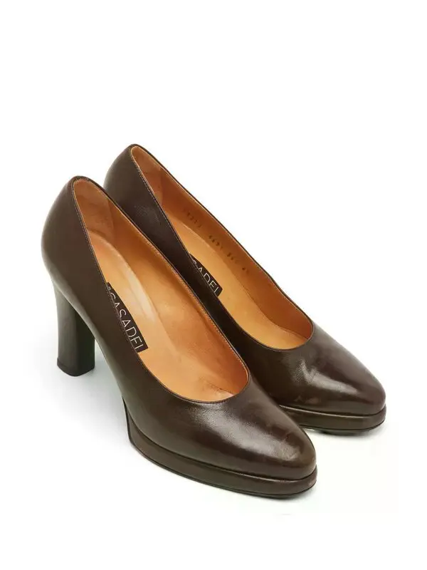 Casadei Platform Leather Pumps