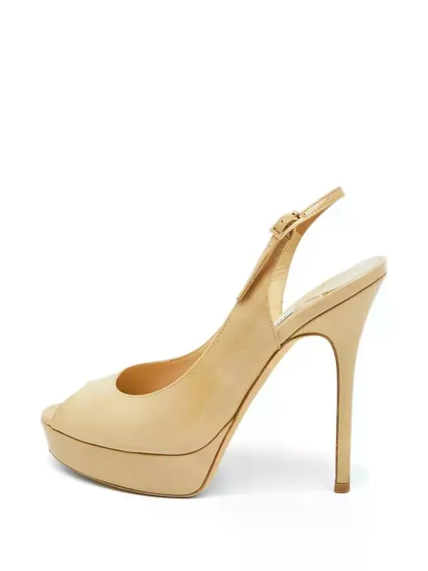 JIMMY CHOO Nova Leather Heeled Pumps - Neutrals