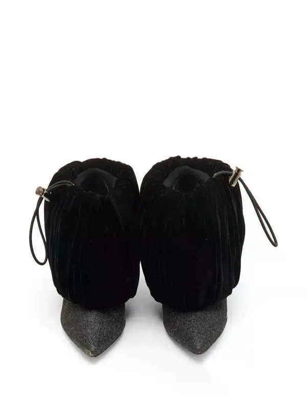 NICHOLAS KIRKWOOD Glitter Velvet Ankle Boots