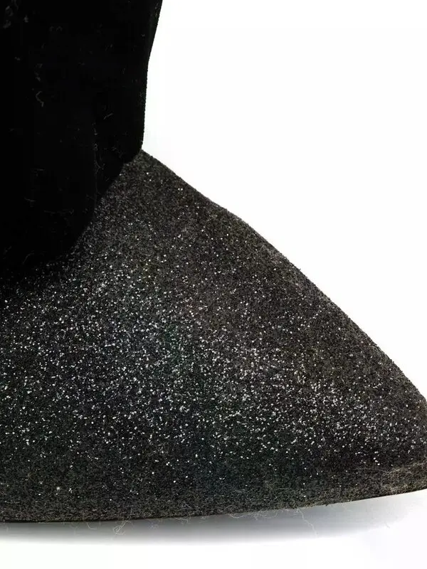 NICHOLAS KIRKWOOD Glitter Velvet Ankle Boots