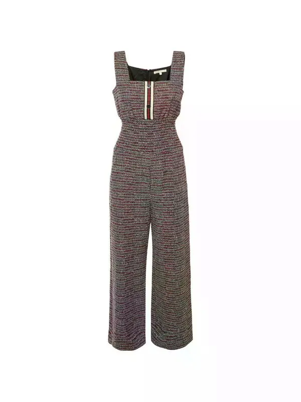 Maje Sleeveless Tweed Jumpsuit - Black