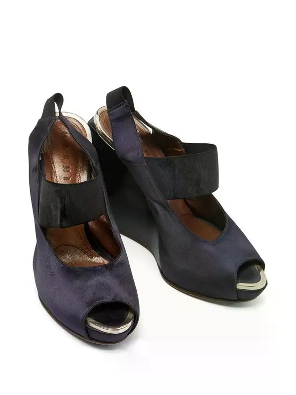 Marni Slingback Wedge Sandals