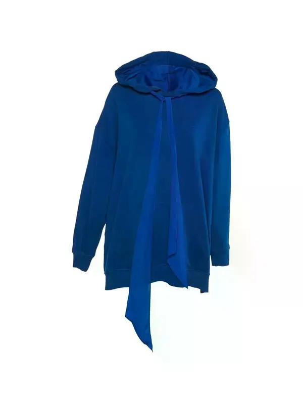 Givenchy Oversized Hoodie With Ribbon Detail - Blue