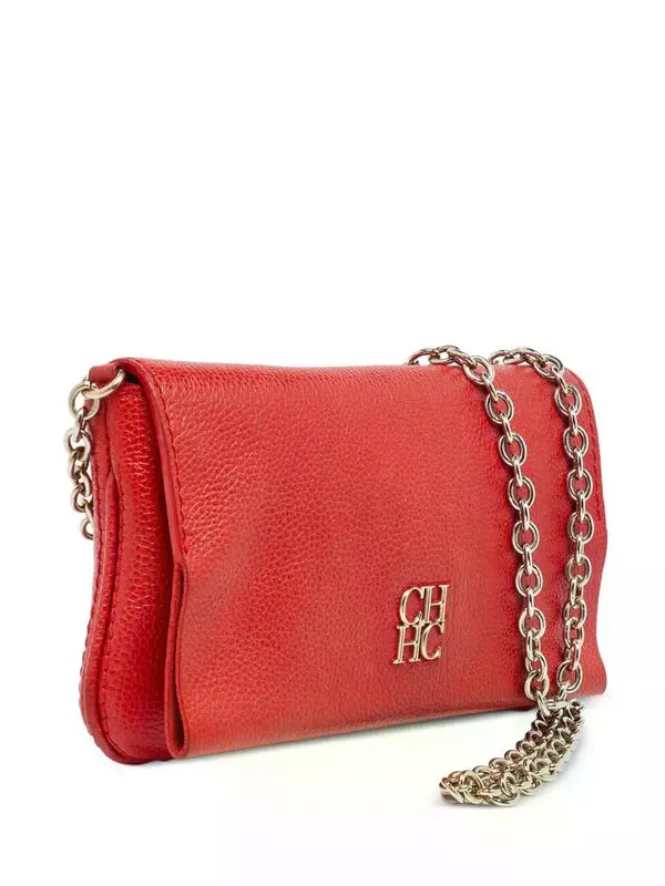 Carolina Herrera Logo Plaque Chain-link Shoulder Bag - Red