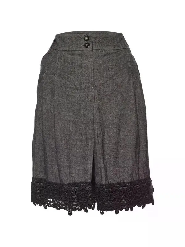 Max Mara Wool & Lace Detail Mini-skirt