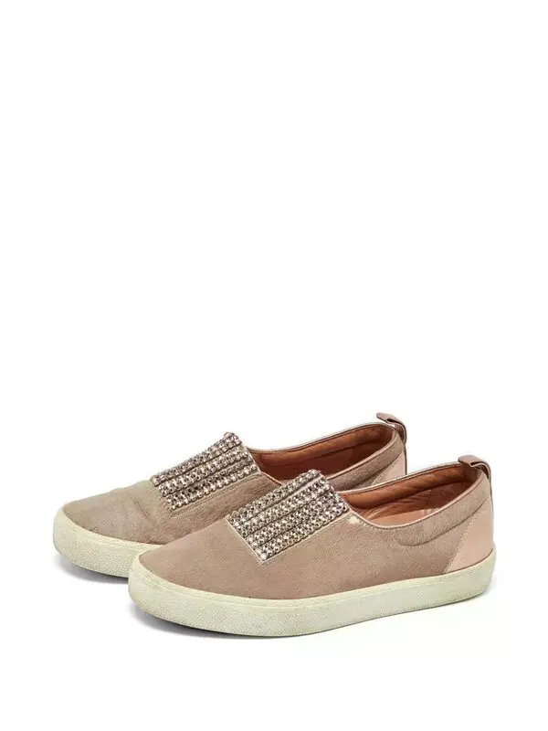 GINA Crystal-embellished Slip-on Sneakers