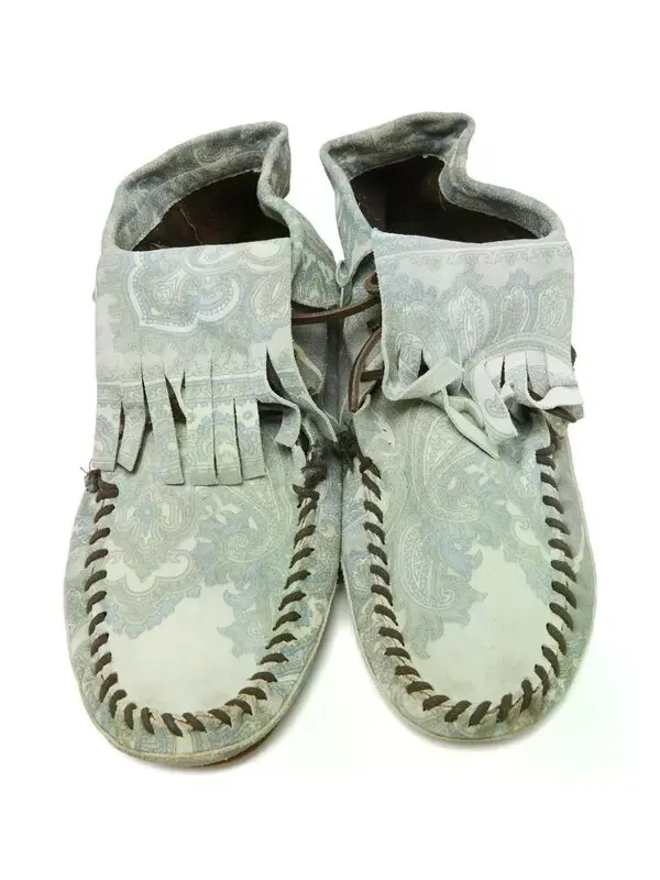 Dolce & Gabbana Floral-print Fringed Desert Boots