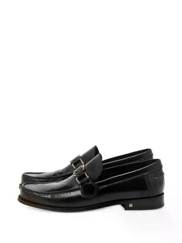 LOUIS VUITTON Logo Plaque Loafers