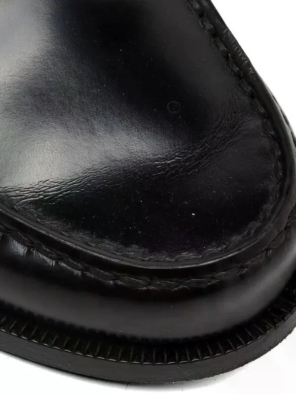 LOUIS VUITTON Logo Plaque Loafers
