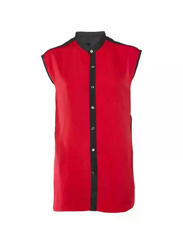 LANVIN Sleeveless Band Collar Shirt - Pink