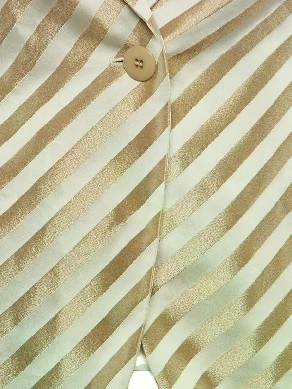 Emporio Armani Metallic Diagonal-striped Blazer