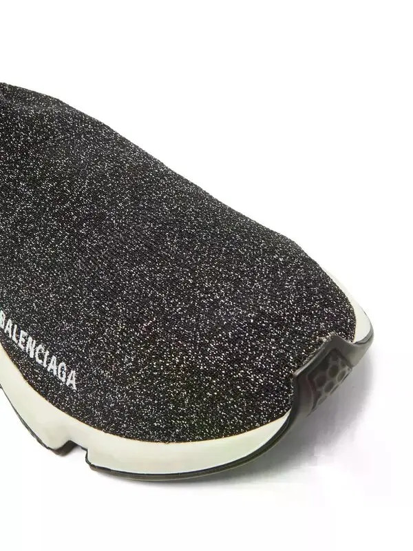 Balenciaga Metallic Knit Sock Sneakers