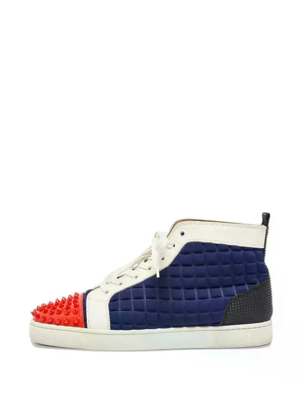 CHRISTIAN LOUBOUTIN Louis Flat High-top Sneakers - Blue