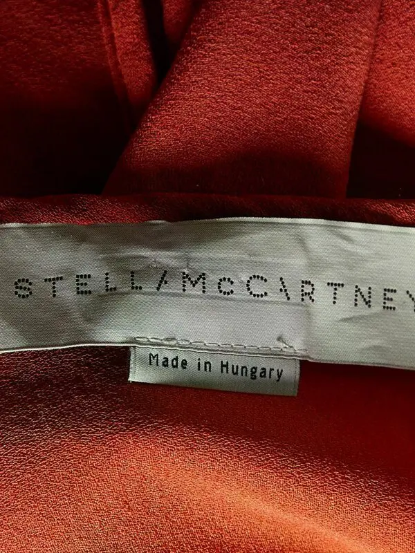 Stella McCartney Velvet Mini Dress With Buttoned Sleeves And Belted Waist
