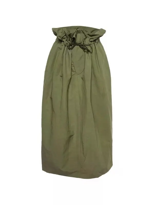 Stella McCartney Paperbag Belted Midi Skirt - Green