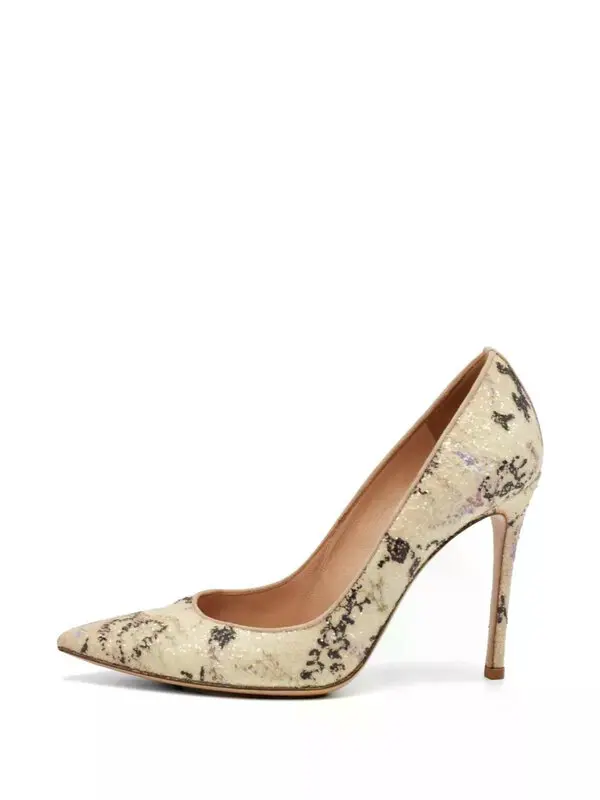 GIANVITO ROSSI Sequin Embellished Pointed-toe Pumps
