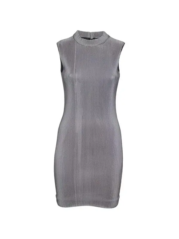 Neil Barrett Textured Jersey Striped Mini Dress