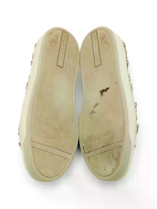 Prada Crystal-embellished Slip-on Sneakers